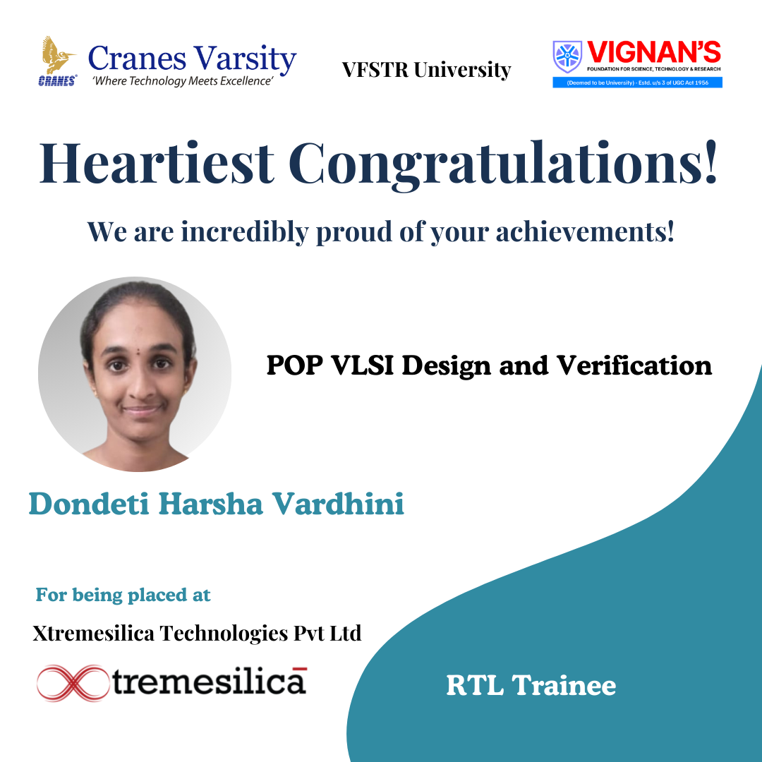 Recent Placed Students - Cranes Varsity